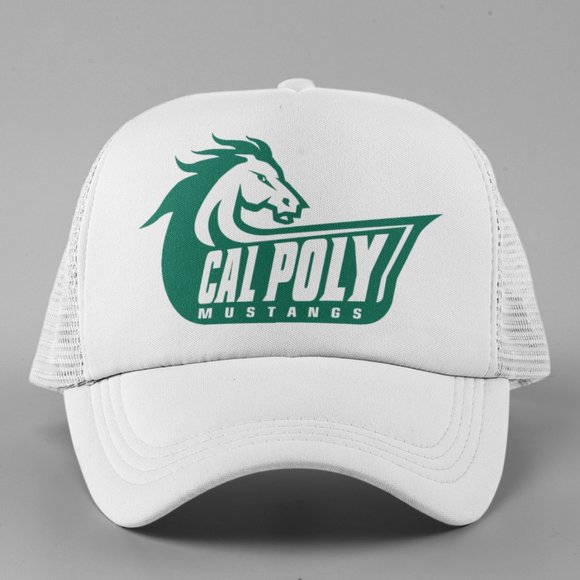 Team Fans | Accessories | New Cal Poly Mustangs 200 Retro Logo Foam Trucker Mesh Snapback Hat ...